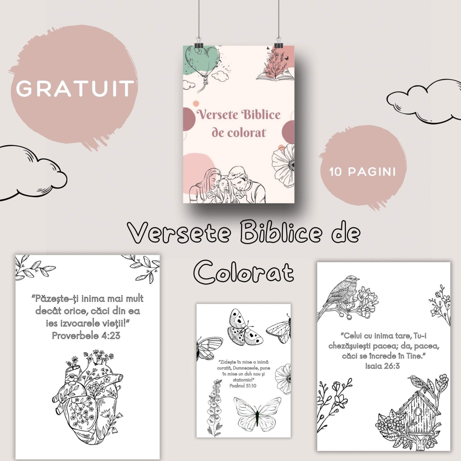 Versete biblice de colorat - caiet digital - Magazin - FunBible.net